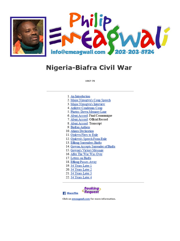 Nigeria-Biafra Civil War | PDF