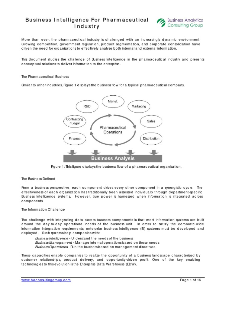 Business Intelligence Framework For Pharmaceutical | PDF | Data ...