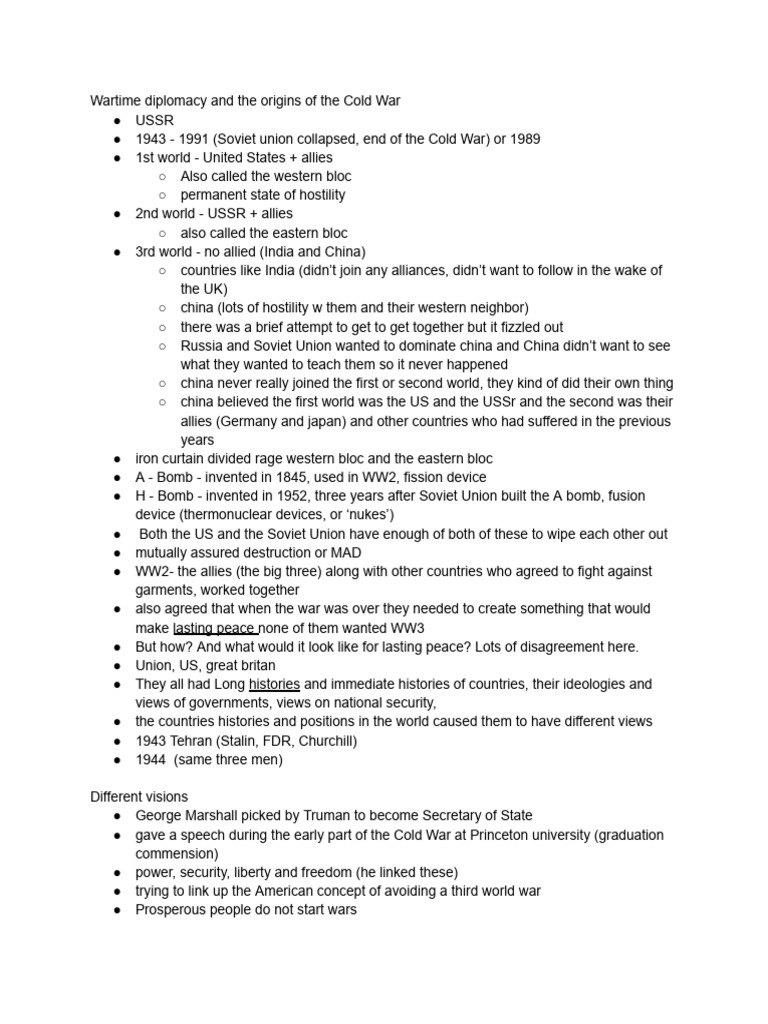 American History Unit 2 Notes | PDF | Army Of The Republic Of Vietnam ...