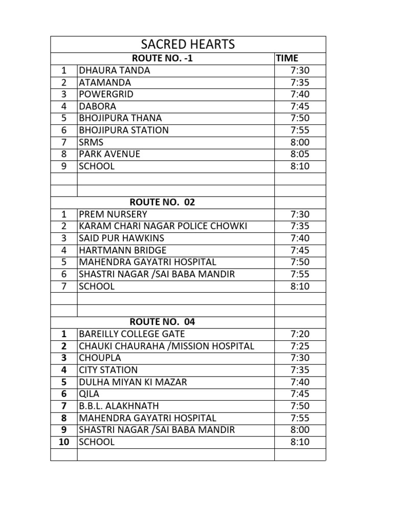 UPDATED BUS ROUTE TIMING FROM 02-12-25-1 | PDF