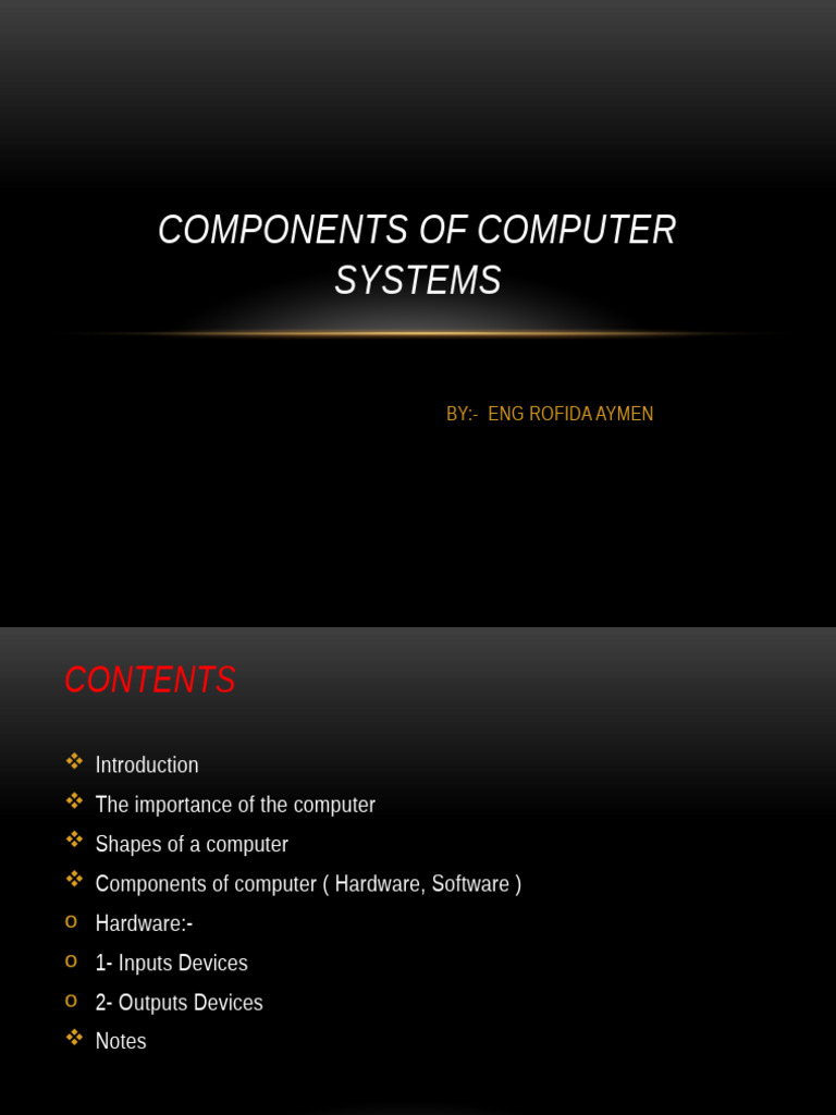 Components of Computer (Ict) 4 | PDF | Computer Hardware | Input/Output