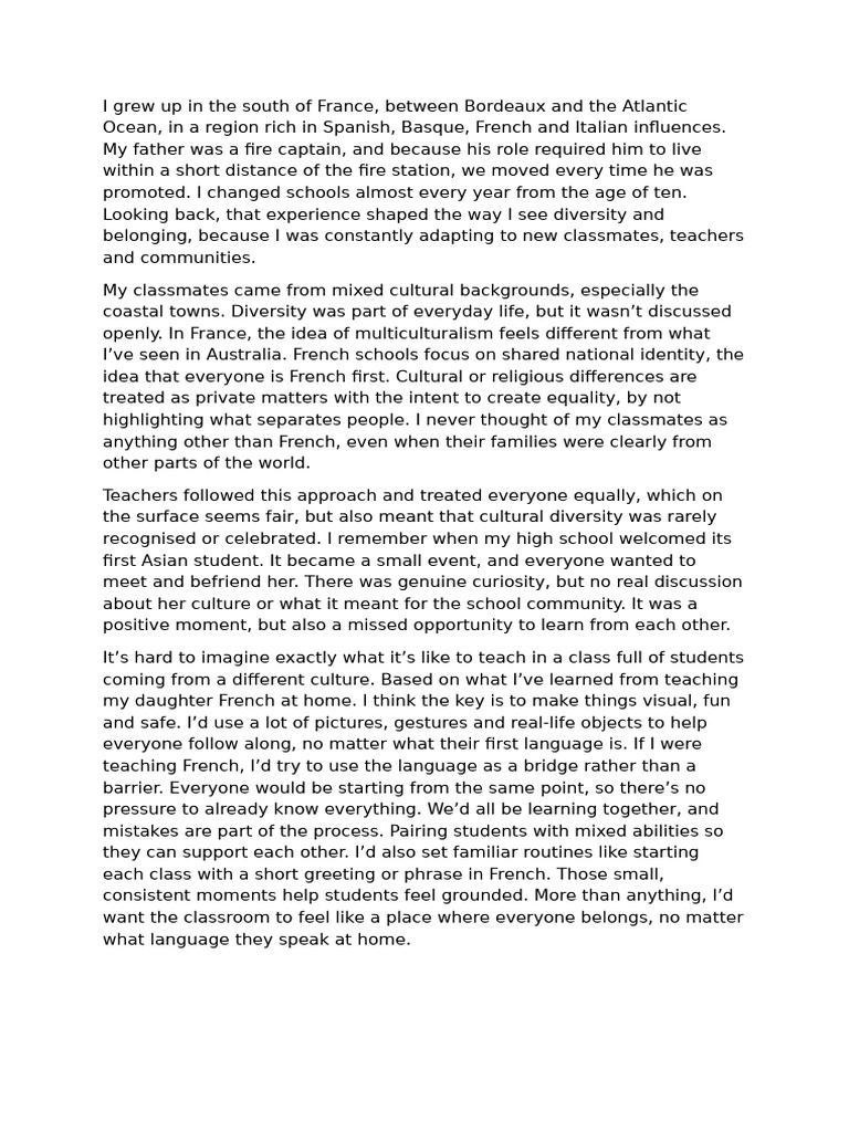 Autobiographical Essay | PDF | Experience