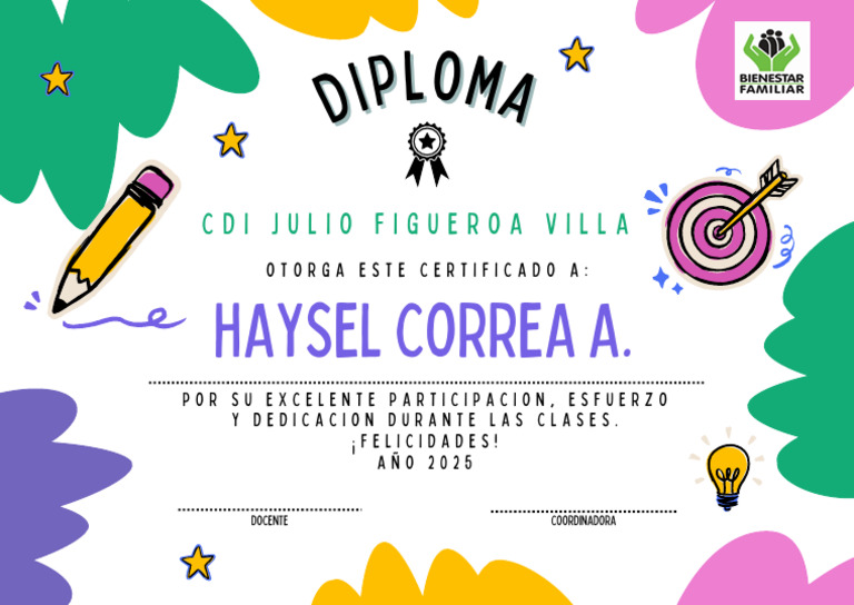 Certificado de Excelencia Docente 2025 | PDF