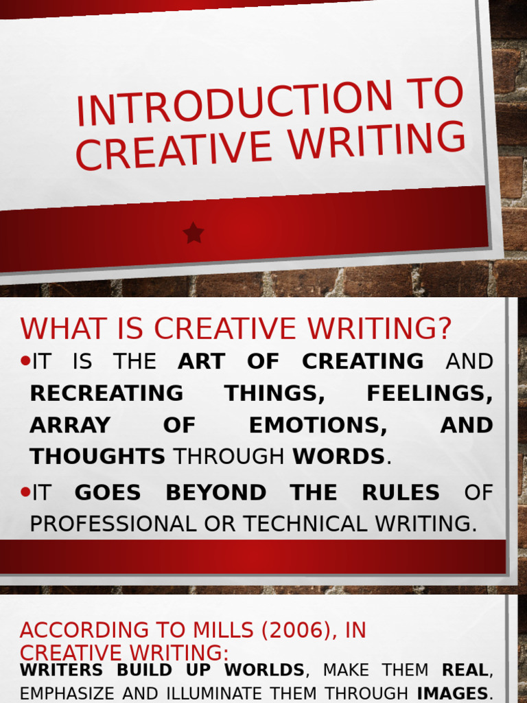 Introduction to Creative Writing | PDF