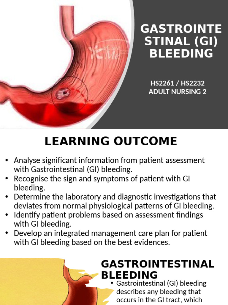 l | PDF | Gastrointestinal Tract | Bleeding
