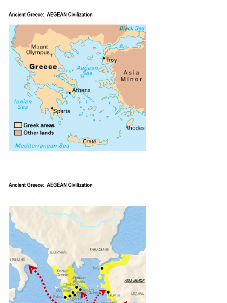 Aegean Civilization Overview: Greece & Crete | PDF | Mycenaean Greece ...