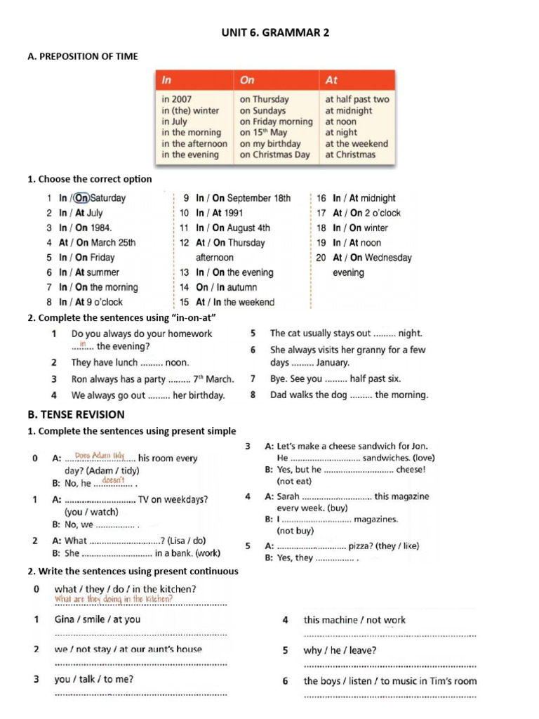 Unit 6. Revision (7 Bản) | PDF