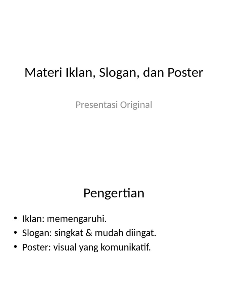 Iklan Slogan Poster | PDF