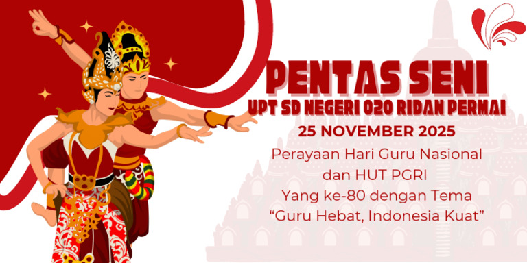 Putih Dan Merah Kreatif Modern Playful Pentas Seni Banner | PDF