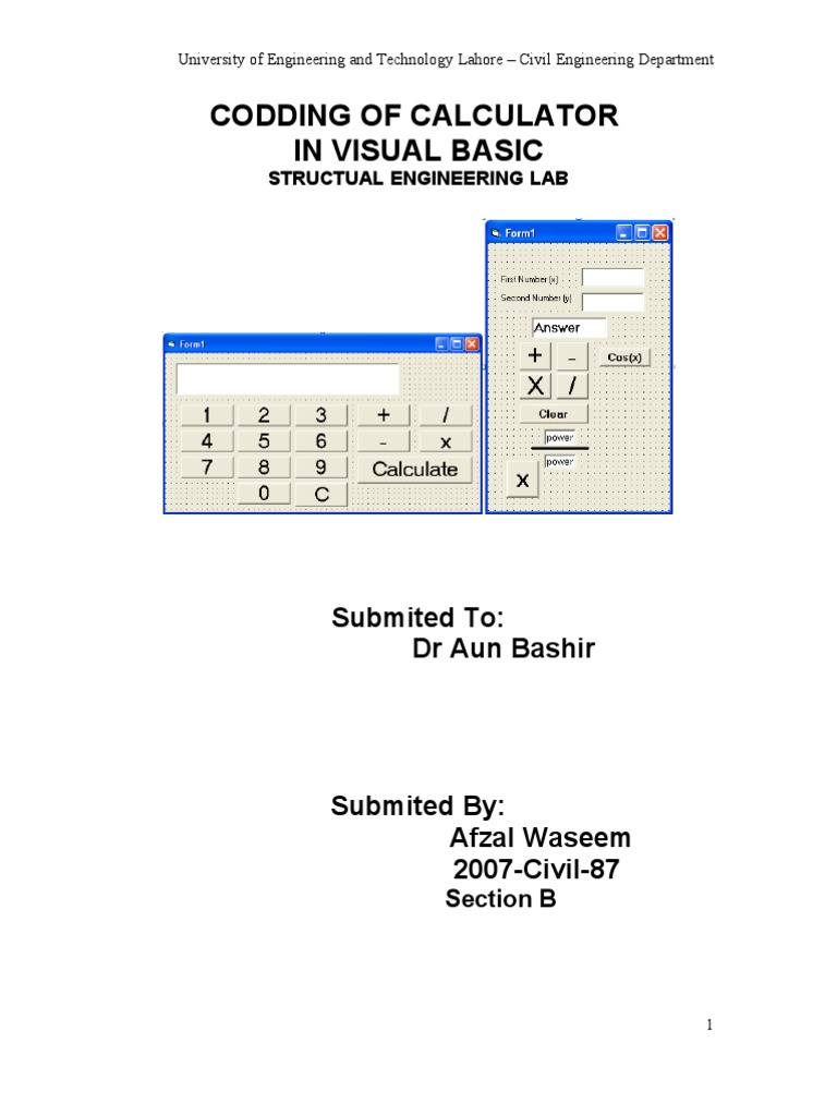 Simple Visual Basic Calculator Pdf Computer Programming Computing