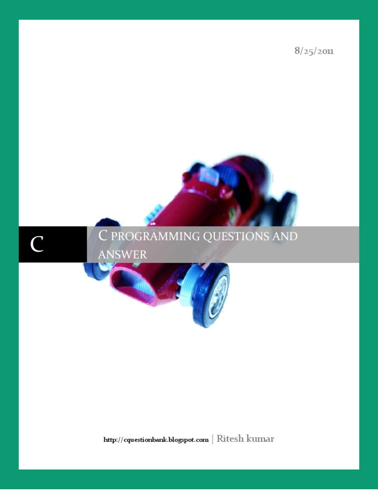 Programming Questions and Answer | PDF | C (Programming Language ...