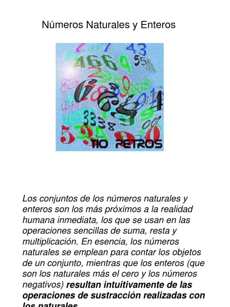 Números Naturales A Números Enteros | PDF | Número natural | Entero