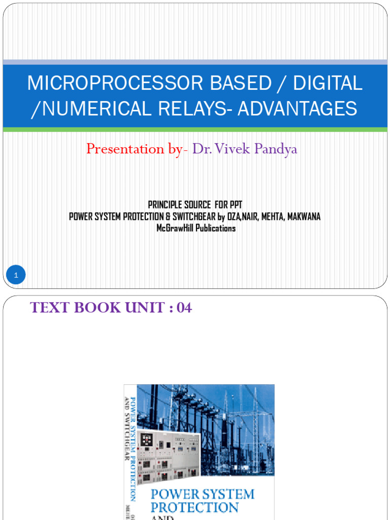 5. Advantages of Numerical Relays | PDF