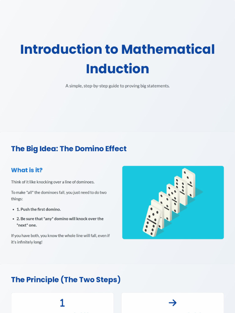 Introduction To Mathematical Induction | PDF