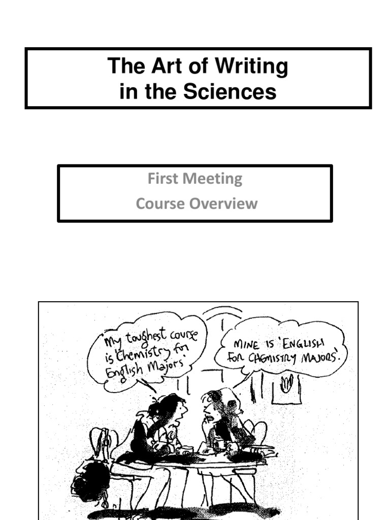 The Art of Writing in The Sciences: First Meeting Course Overview | PDF ...