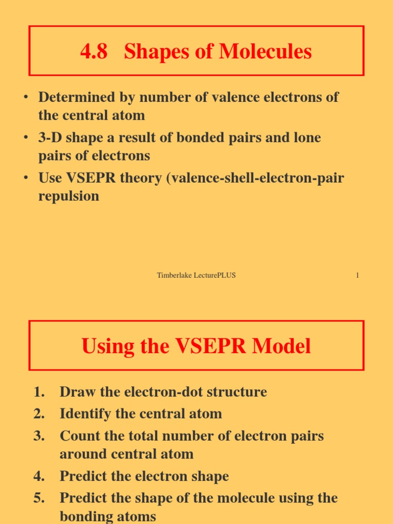 Understanding Molecular Shapes with VSEPR | PDF