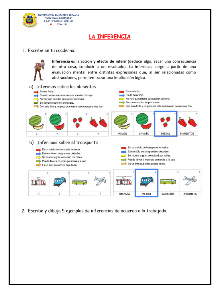Inferencia: Conceptos y Ejemplos | PDF