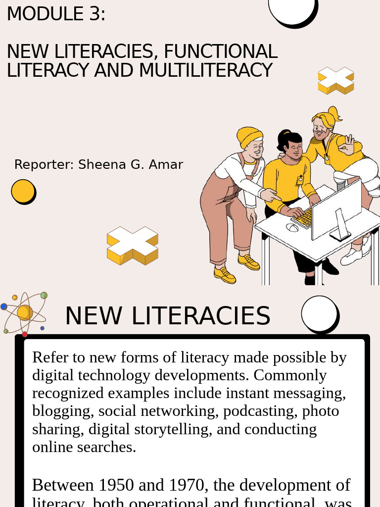 New Literacy Functional Literacy Multi Literacy | PDF | Literacy | Learning