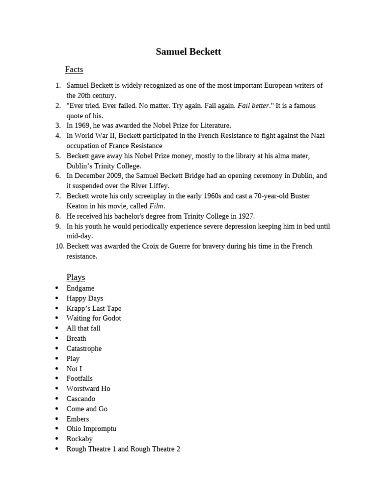 Samuel Beckett | PDF