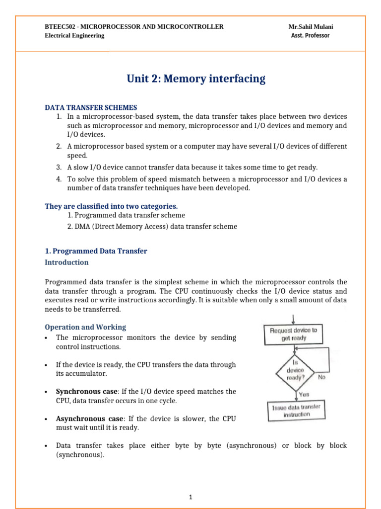 Data Transfer Schemes in Microprocessors | PDF | Random Access Memory ...