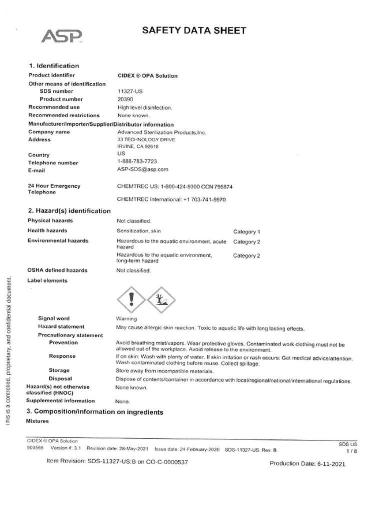 Cidex Opa | PDF