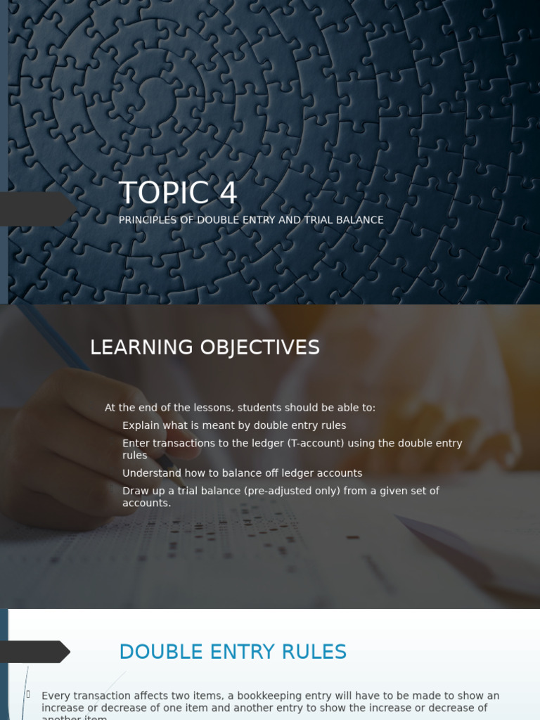 Double Entry Accounting Principles | PDF | Debits And Credits ...