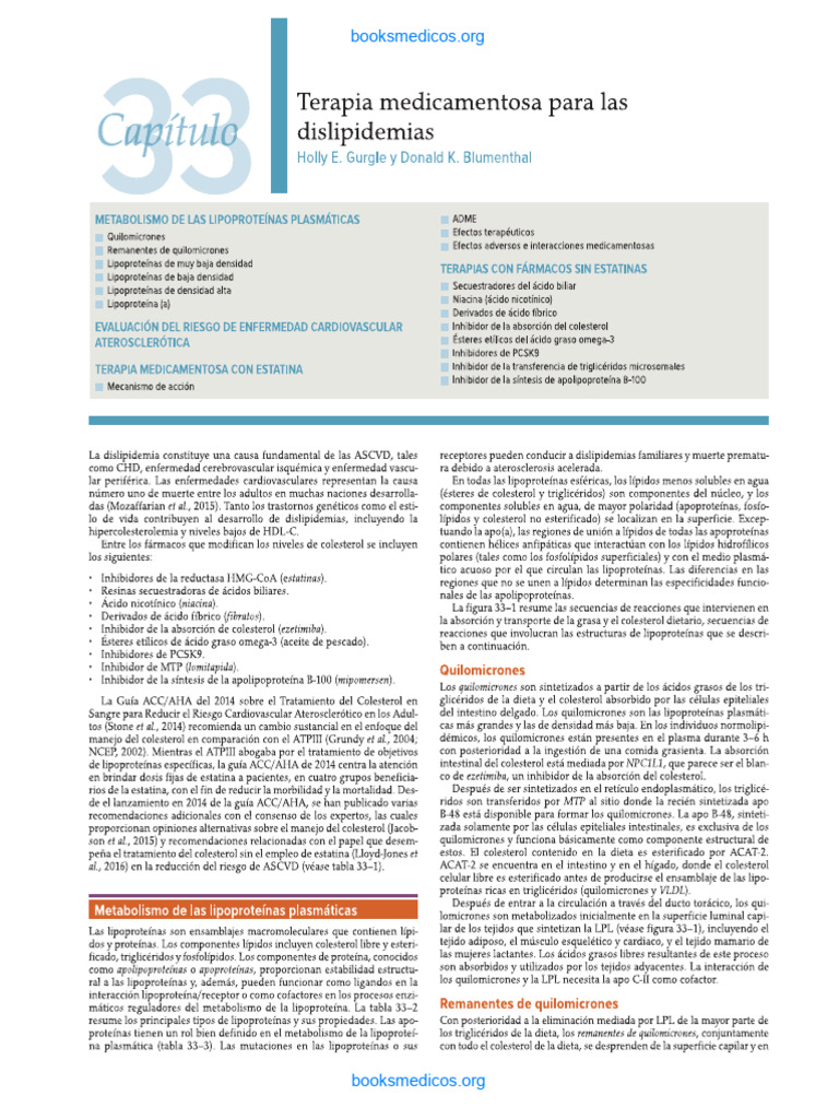 2024 Goodman y Gilman DISLIPEMIAS | PDF