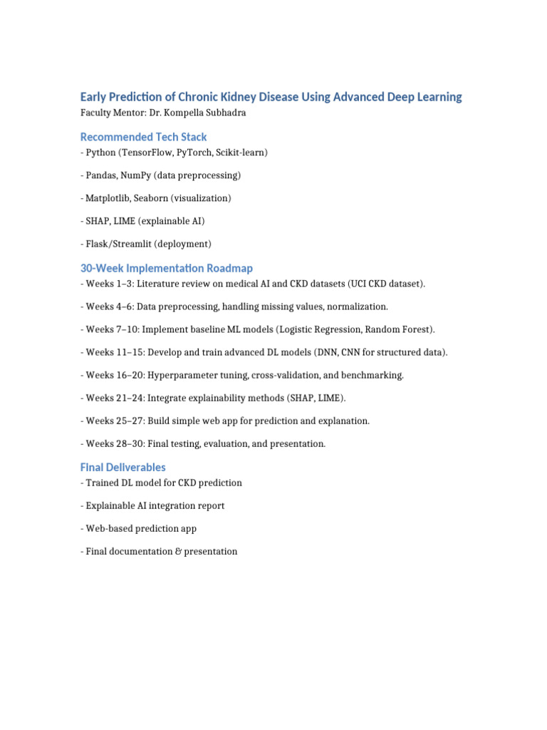CKD Prediction with Deep Learning Tools | PDF