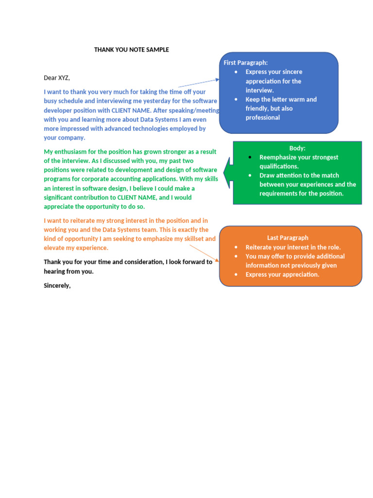 Sample Thank You Note | PDF
