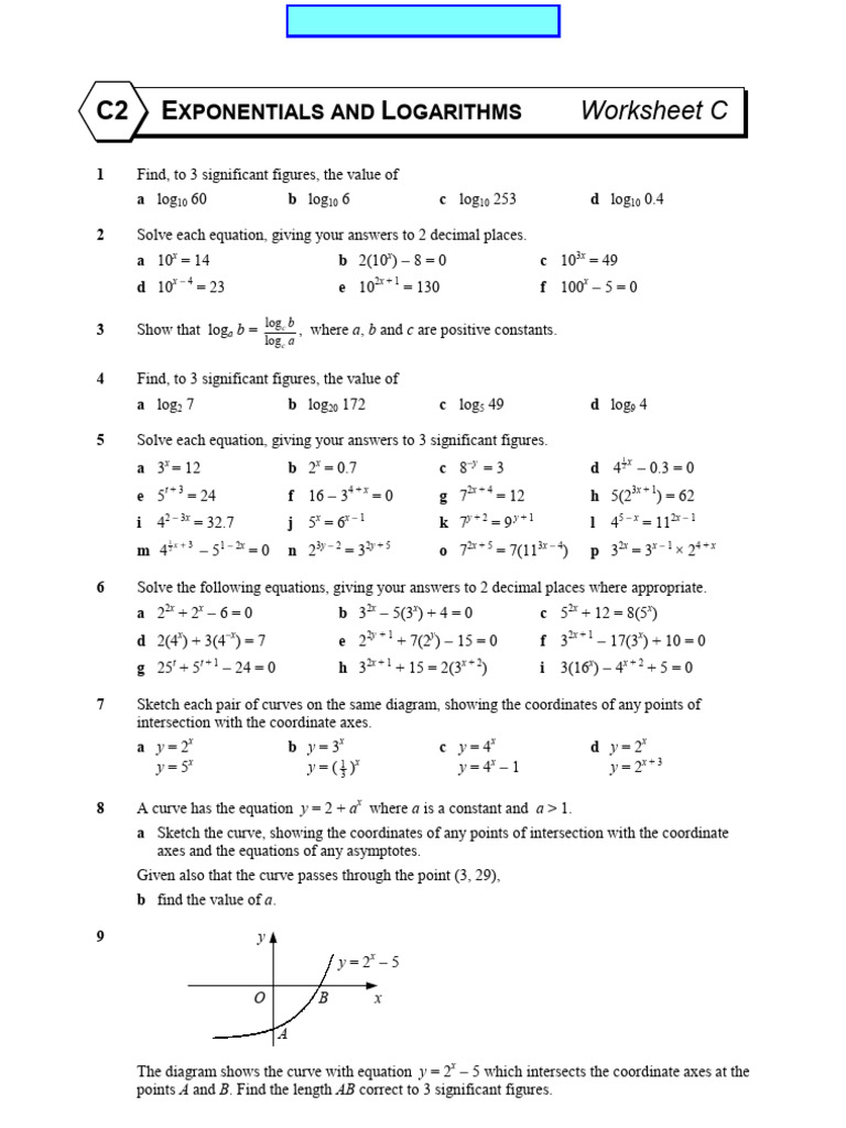 Exponential and Logarithms | PDF | Equations | Logarithm