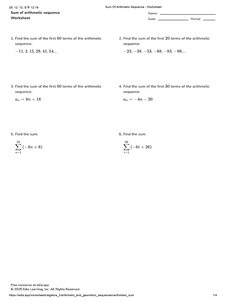 Sum of Arithmetic Sequence - 12.12 - M | PDF | Chess | Chess Theory