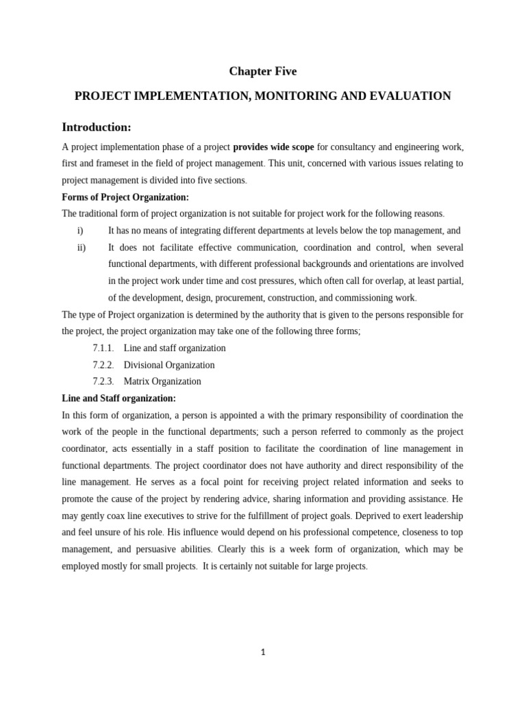 Pro Ch 5 Project Implementation | PDF | Business
