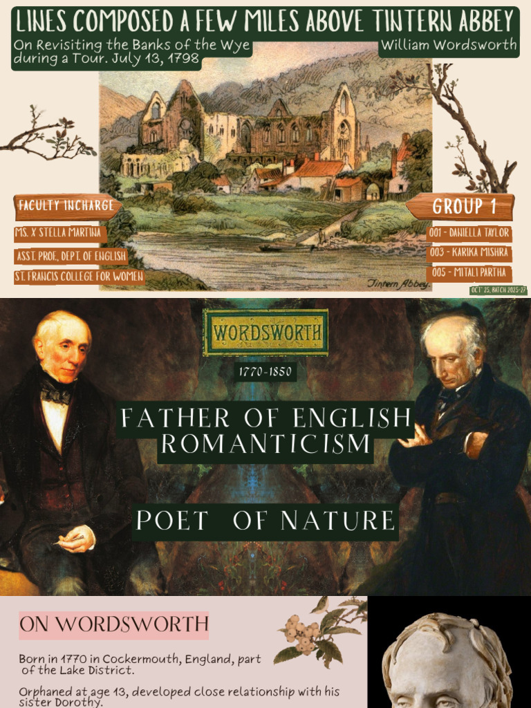 Wordsworth's "Tintern Abbey": Nature & Memory | PDF | William ...