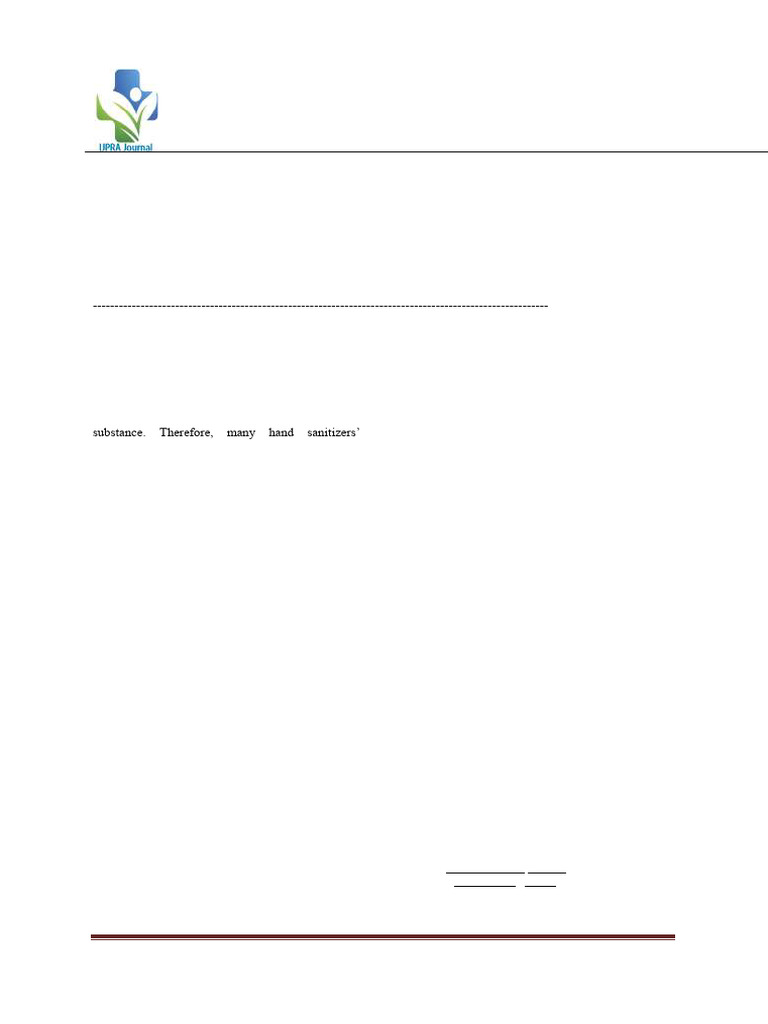 Polyherbal Hand Sanitizer Gel Formulation | PDF | Antimicrobial ...