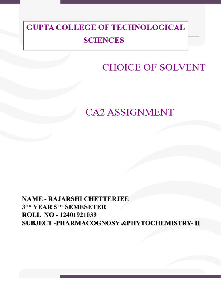 12401921039 Rajarshi Chatterjee 1 | PDF | Solvent | Solubility