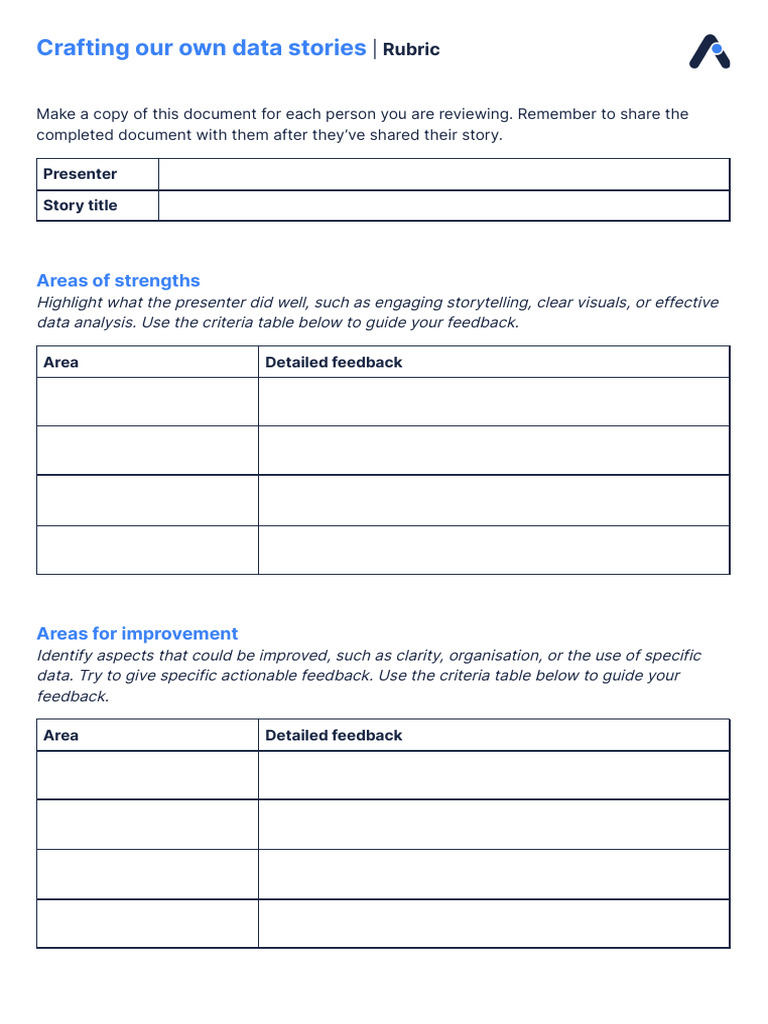 Crafting Our Own Data Stories (Rubric) A 4011 | PDF | Narrative | Empathy