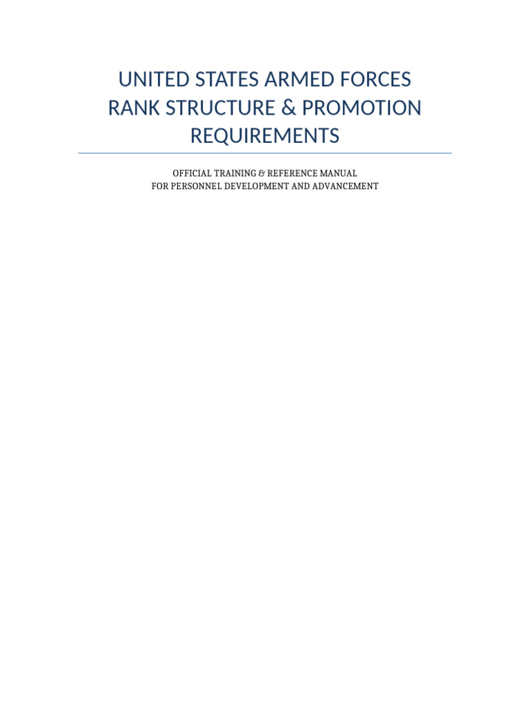 U.S. Armed Forces Rank & Promotion Guide | PDF | Sergeant | Non ...