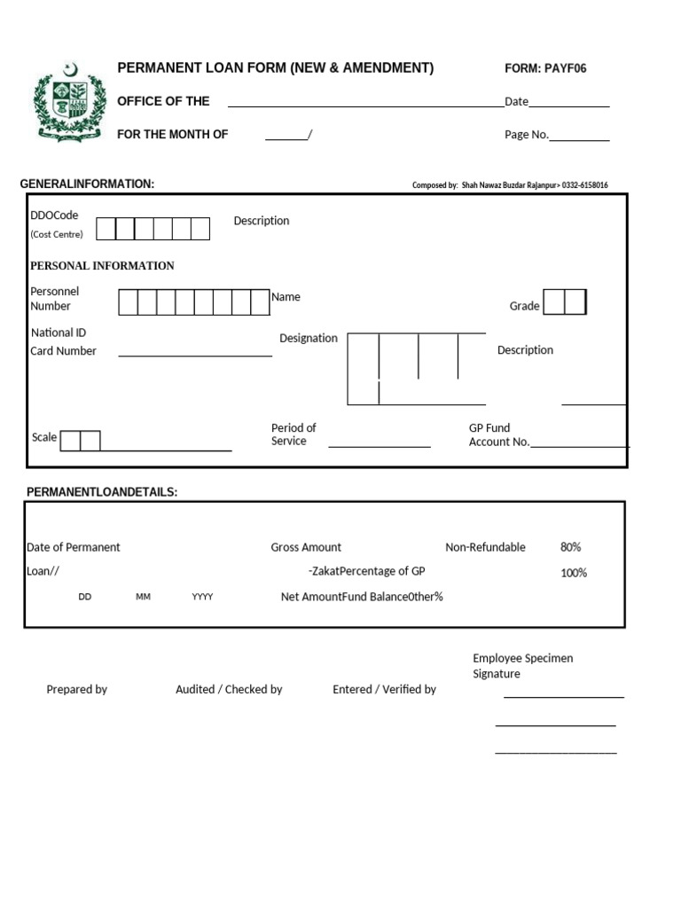 p6 Form | PDF