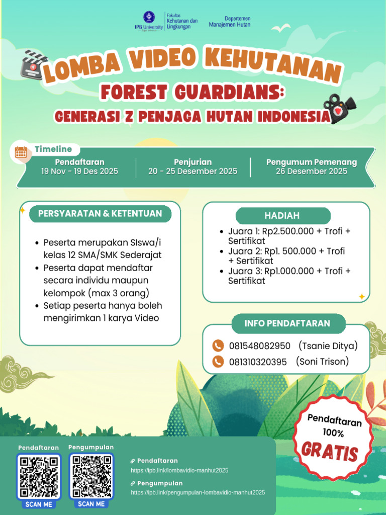 Lomba Video Kehutanan 2025 untuk Siswa | PDF
