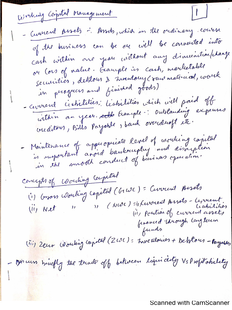 Working Capital Management | PDF
