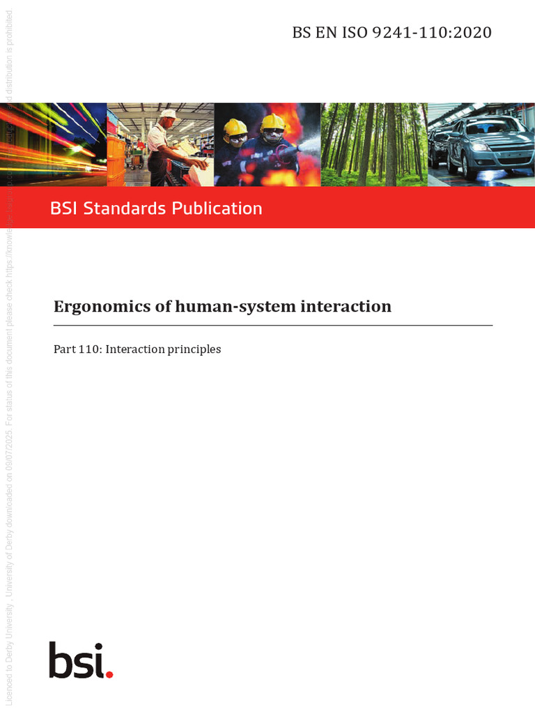 ISO 9241-110-2020 - Ergonomics of Human-system Interaction - Part 110 ...