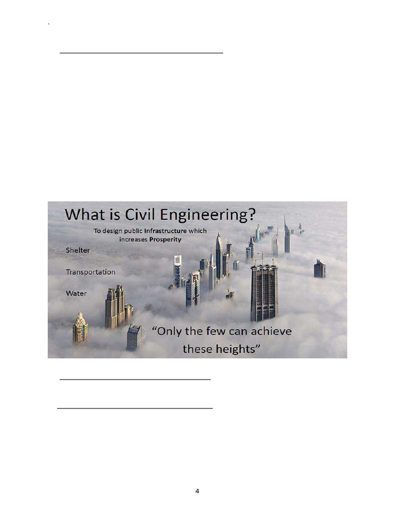 Overview of Civil Engineering Disciplines | PDF