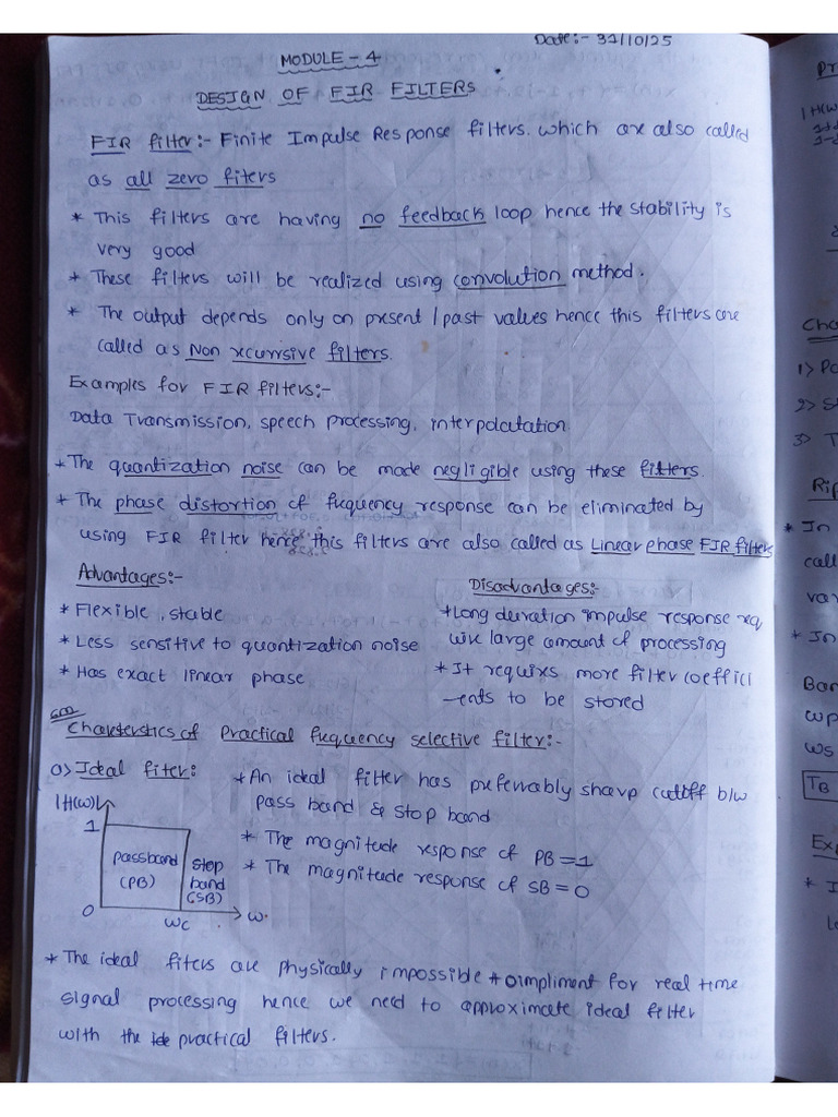 DSP - Module - 4 Notes | PDF