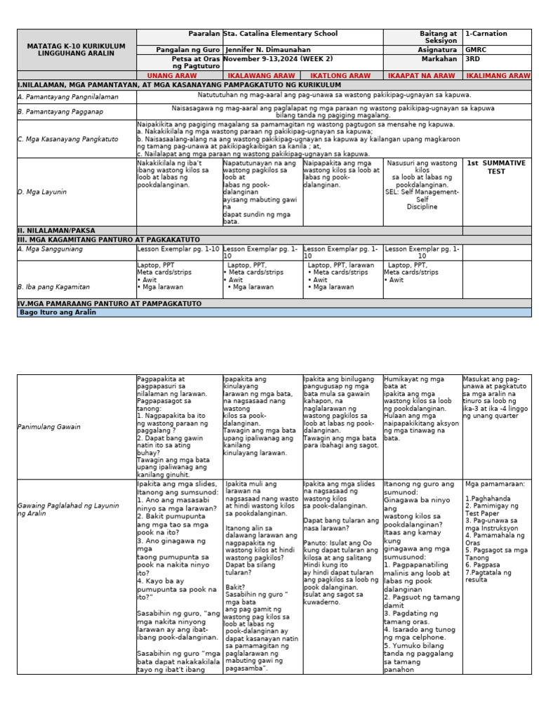 DONE GMRC Q3 Week 2 | PDF