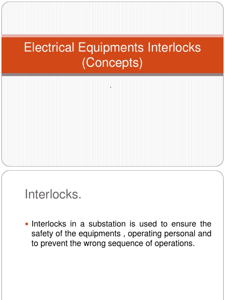 Concept of Electrical Interlocks | PDF | Switch | Electrical Network