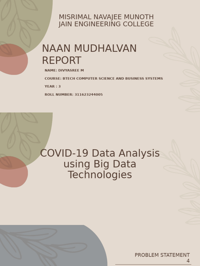 Naan Mudhalvan Report - Divyasree M | PDF | Data | Computing