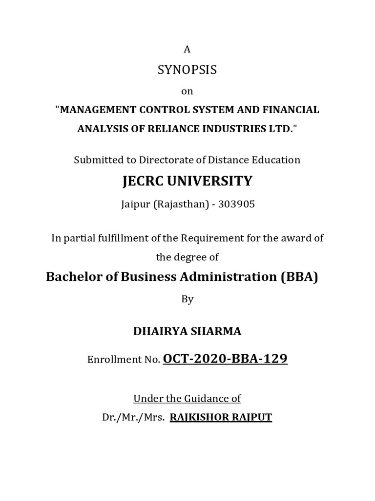 Reliance Industries Financial Analysis Report | PDF
