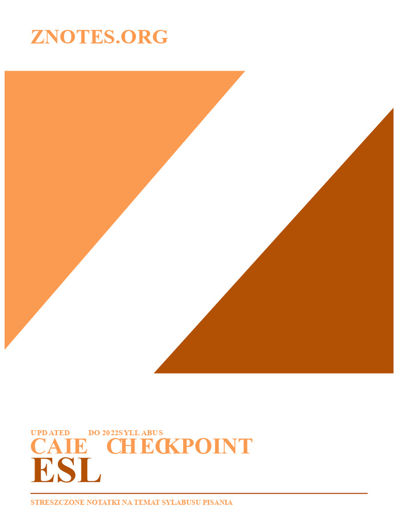 Caie Checkpoint Esl Writing v1 | PDF