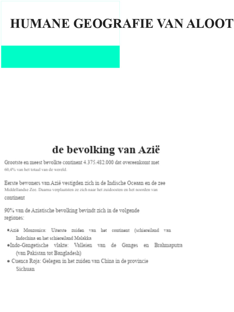 Menselijke Geografie van Azië Achtste | PDF