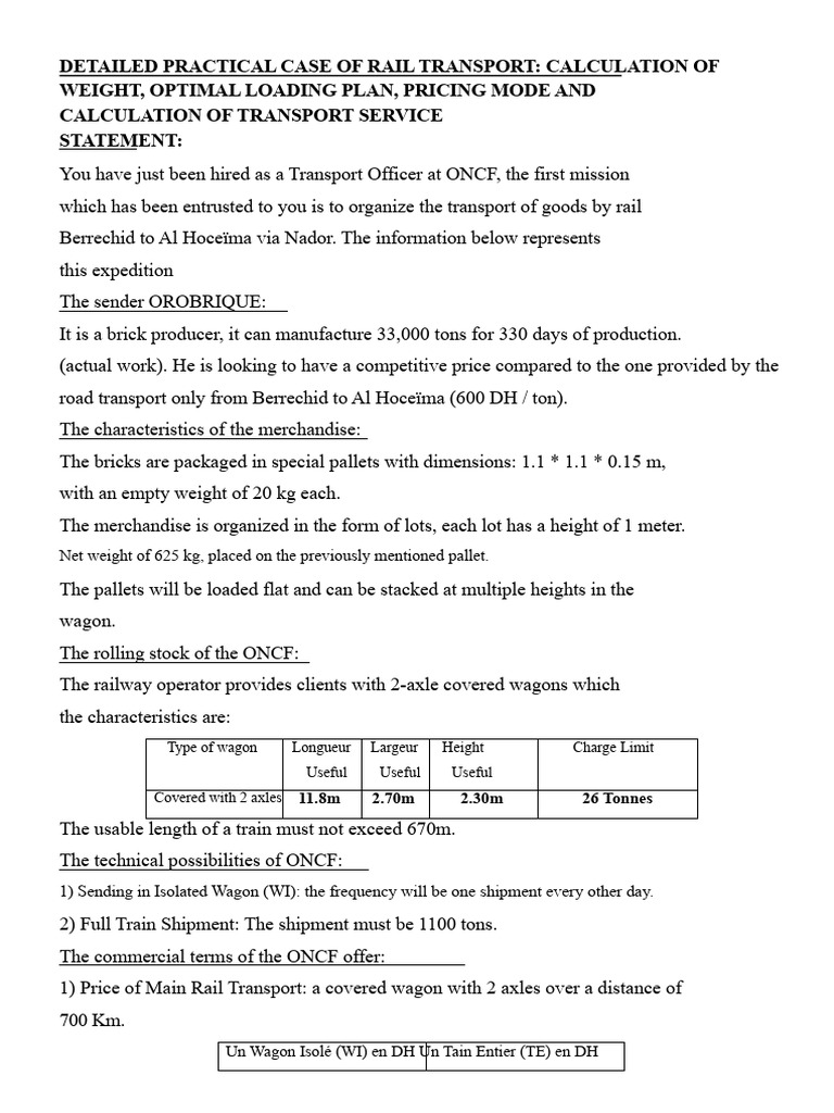 Rail Transport Cost Analysis and Planning | PDF | Logistics | Rail ...